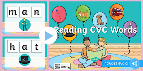 CVC Word and Picture Interactive Matching Activity