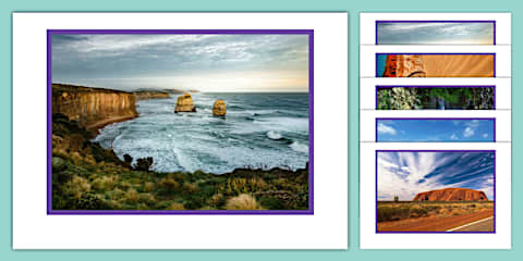 Australia's Landscapes and Landforms Display Posters