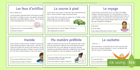 French Guided Reading Skills Task Cards Inference
