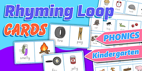 Photo Rhyming Loop Cards - photo rhyming, photo, rhyme, loop cards ...