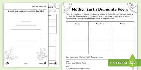 How to Write Diamante (Diamond) Poems Resource Pack