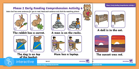 Interactive PDF: Phase 2 Early Reading Comprehension Activity 2