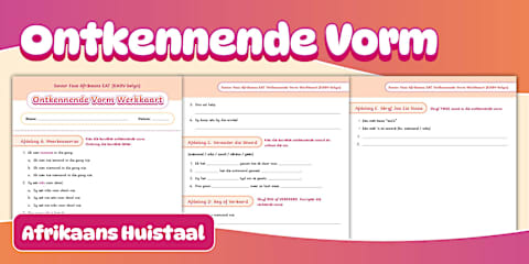 Senior Fase - Afrikaans - Volksetimologie - Woordsoek (KABV-belyn)