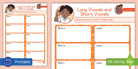 Summer Long and Short Vowel Phonics Mosaic Worksheets
