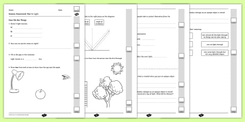 KS3 Reflection Homework Worksheet