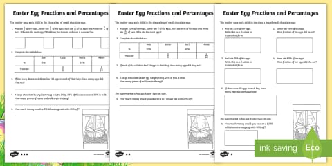 Easter Fractions Joke Activity