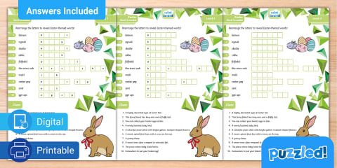 Easter Secret Code Breaking Puzzle - All Difficulty Levels