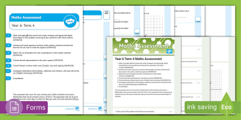 Year 6 Term 1 Maths Assessment