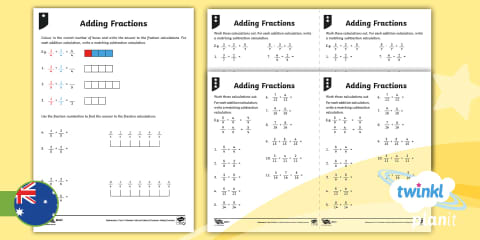 NAPLAN Yr 5 Fractions Activity Pack