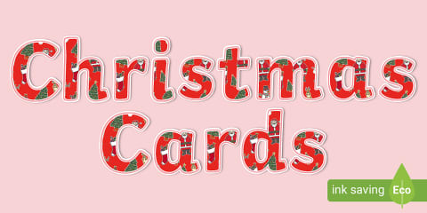 Christmas Bow Display Lettering