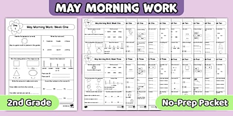 Second Grade February Morning Work Pack