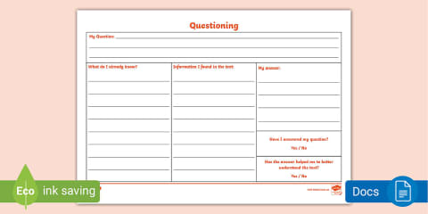 Questioning Super Six Reading Comprehension Pack