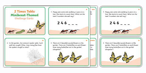 5 Times Table Differentiated Themed Challenge Cards