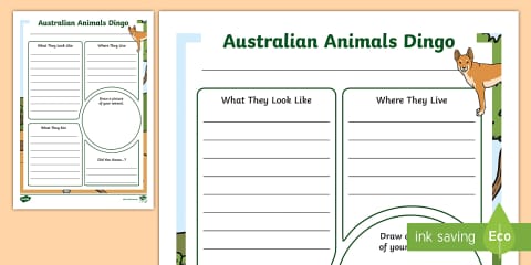 Parts of a Dingo Worksheet / Worksheets - Australian animals, animal ...