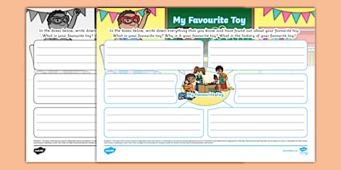 My Favourite Toy Writing Template