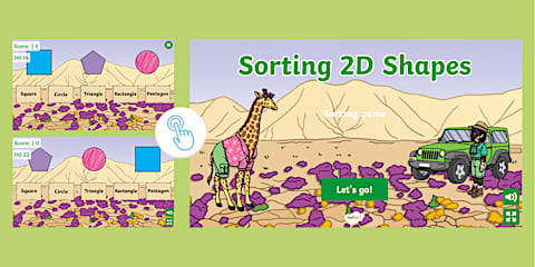 2D Shape Games: Binoculars PowerPoint Game - Twinkl ZA