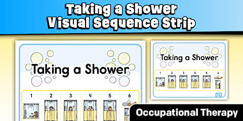 Taking a Shower Visual Poster for Occupational Therapy and Life Skills ...