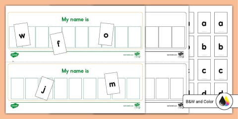 Editable Name Building Worksheet