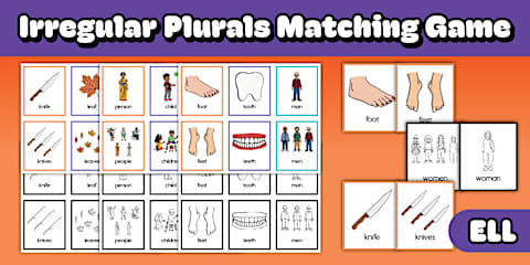 Second Grade Irregular Plural Nouns Poster
