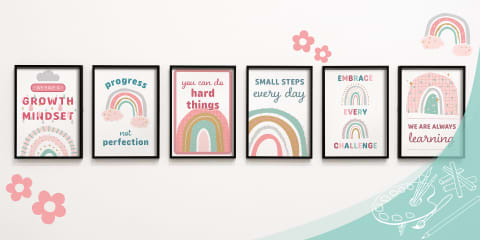 Emoji Quotes Growth Mindset Posters Pack