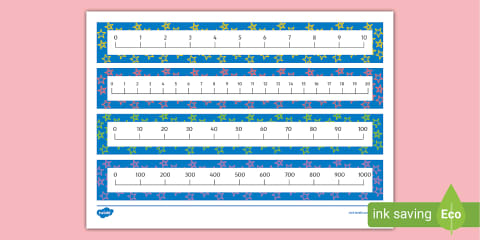 Alphabet and Number Line Desk Strip Desk Mat
