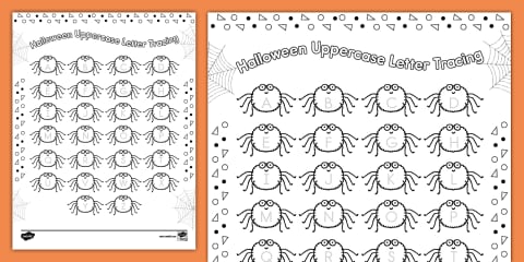 Halloween Lowercase Letter Tracing Worksheet