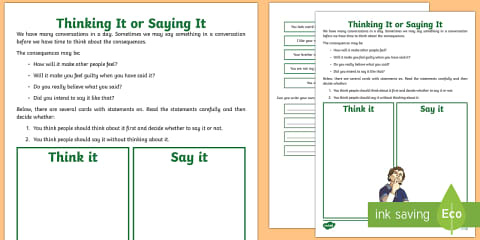 Think It or Say It? Interactive Sorting Game