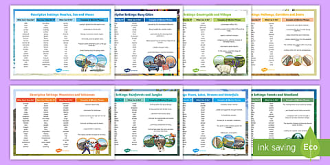 Describe the Setting Worksheet Pack