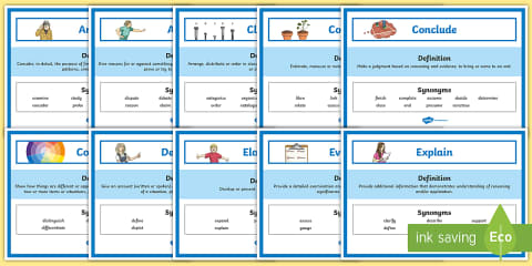 Cognitive Verbs Australian Curriculum Differentiated Display Posters