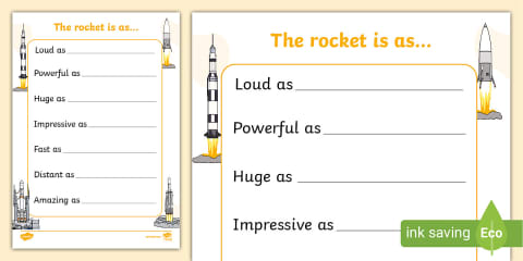 Fireworks Simile Poem Template