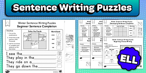 Basic Sentence Structure | Subject & Predicate Worksheets for ELL