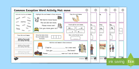 Year 2 Common Exception Word Activity Mat 12 Resource Pack - y2, ks1 ...