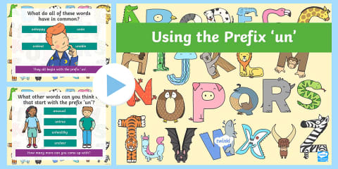 Grade 3 Phonics: un- prefix Workbook