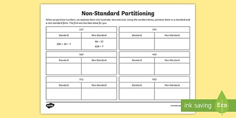 Partitioning 4-Digit Numbers (Ages 8 - 9)