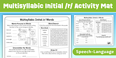 Articulation Multisyllabic /l/ Sound Coloring Pages for SLP | Initial ...