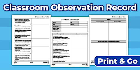 Student Behaviour Frequency Data Collection Form