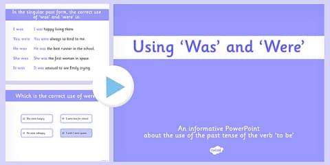 ESL Was/ Were Powerpoint Lesson [Kids, A1]