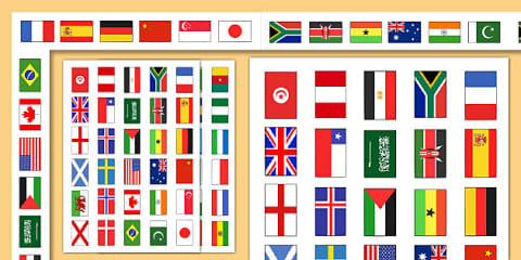 Hello in Different Languages Flags