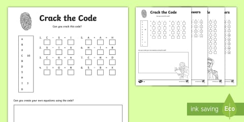 Crack the Code Addition and Subtraction to 100 Differentiated Worksheets