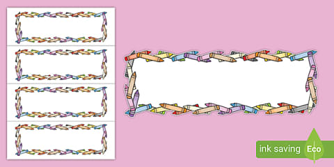 Editable Student Name Tags