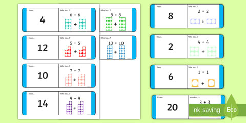 Subtraction to 20 Loop Cards