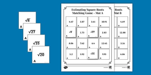 Eighth Grade Find and Estimate Square Roots Maze