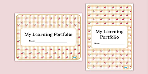Editable Learning Portfolio Front Cover