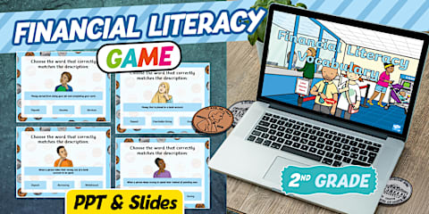Financial Literacy Month PowerPoint & Google Slides for K-2nd Grade