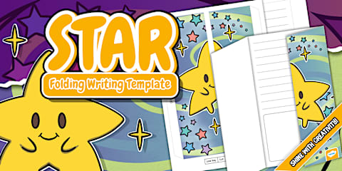 Six Point Star Writing Template