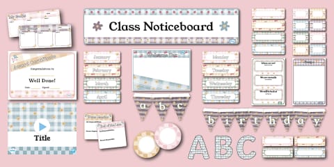 Classroom Display Pack | Bright Gingham