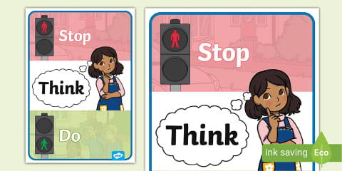 Stop, Think, Do Lanyard Cards