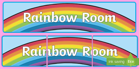 Editable Banner Rainbow
