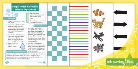 Refraction and Reflection Worksheet