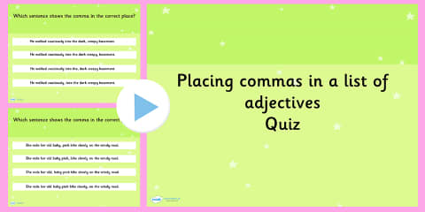 Using Commas PowerPoint